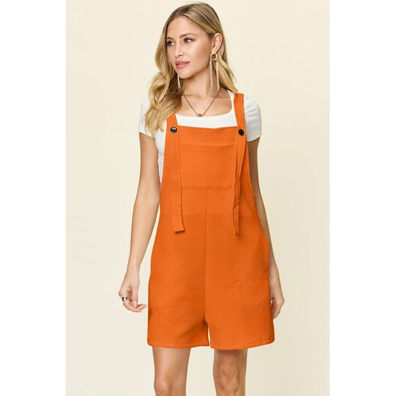 Double Take Full Size Texture Sleeveless Romper - Walmart.com