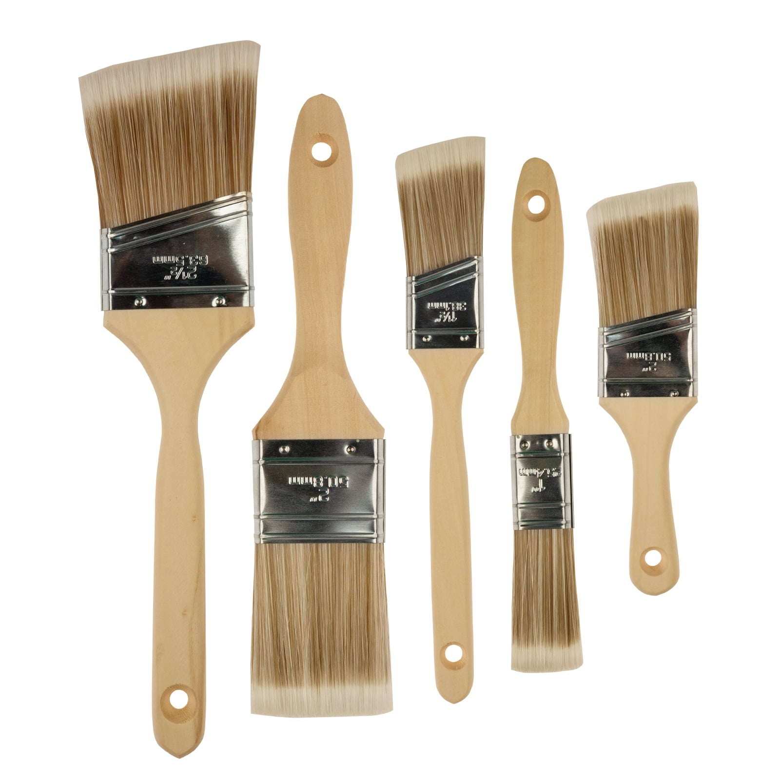 Double Thick Chip Paint Brush Set,Wood Stain Brushes for Painting Walls ...