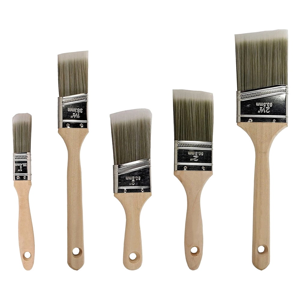 Double Thick Chip Paint Brush Set,Wood Stain Brushes for Painting Walls ...