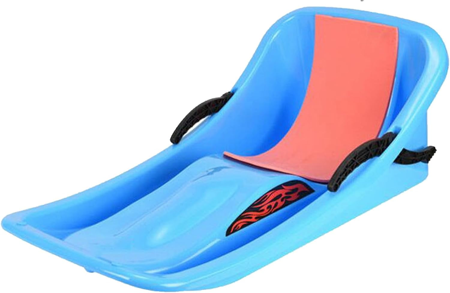 Double Thickened Sled, Snow Sledge with Backrest, Double Handle ...