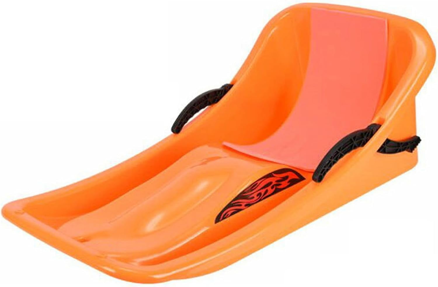 Double Thickened Sled, Snow Sledge with Backrest, Double Handle ...