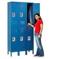 Double Tier Infinity Locker with 6 Door Ready to Assemble - Blue ...