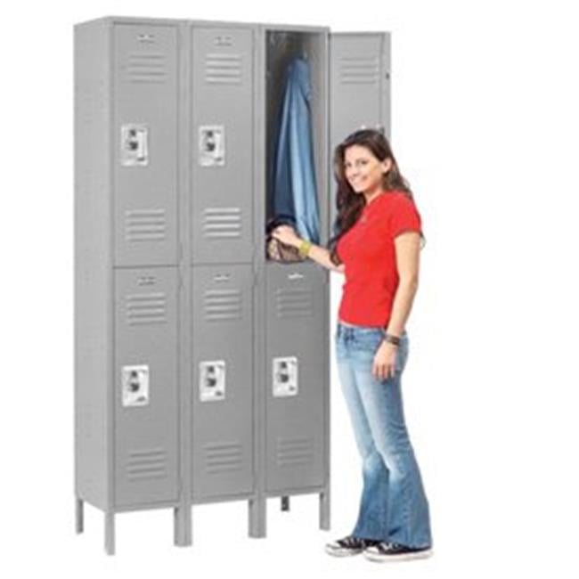 Double Tier Infinity Locker with 6 Door Ready to Assemble - Gray ...