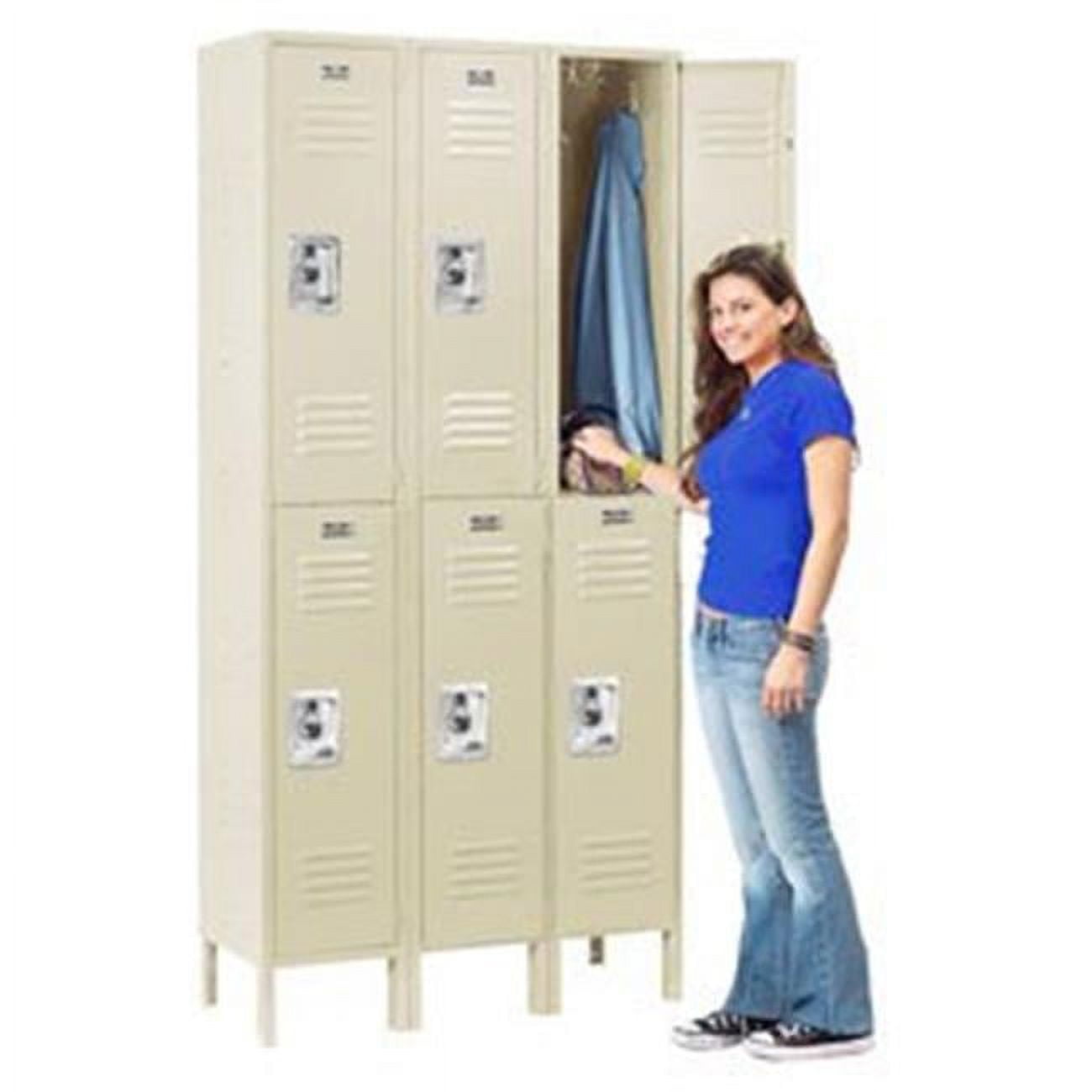 Global Industrial 254124TN 12 x 12 x 36 in. Double Tier Infinity Locker ...