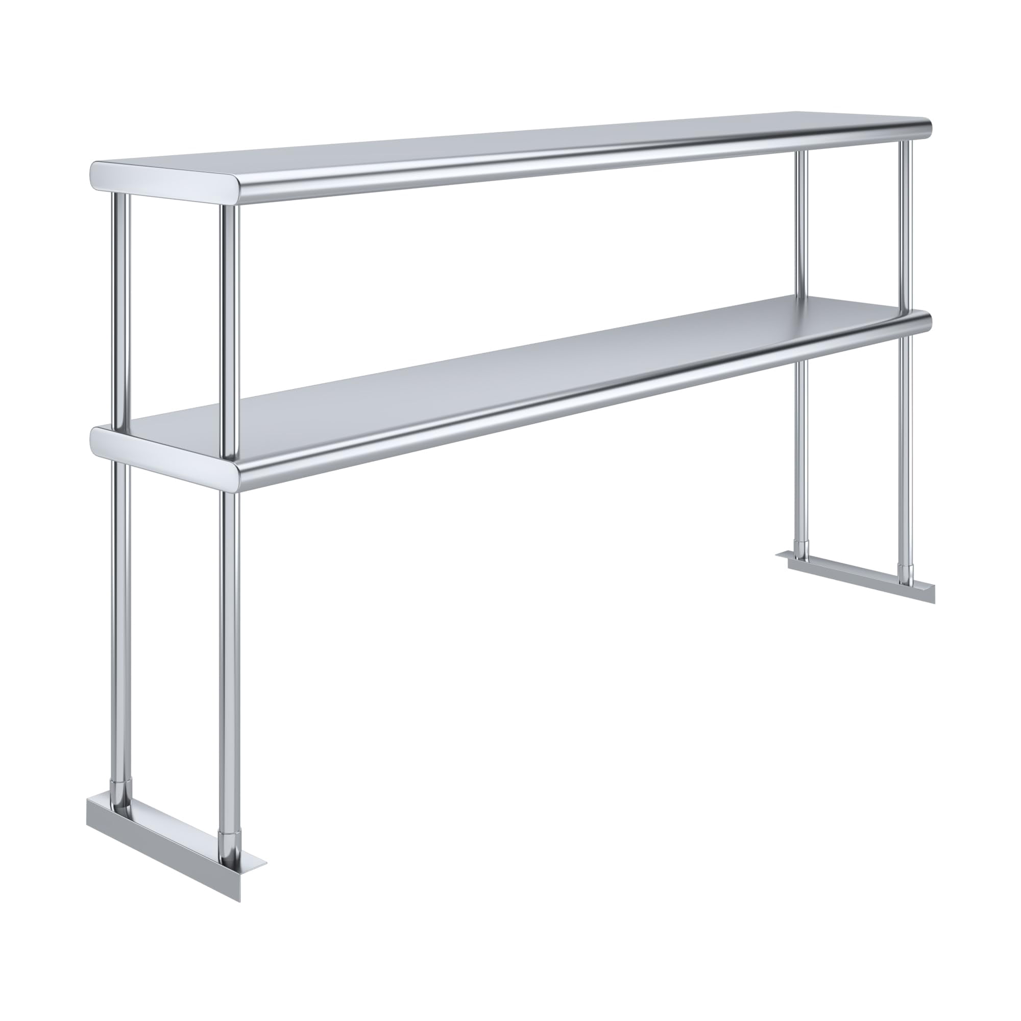 Double Tier Overshelf Stainless Steel 60x12 Inches, NSF Certified ...