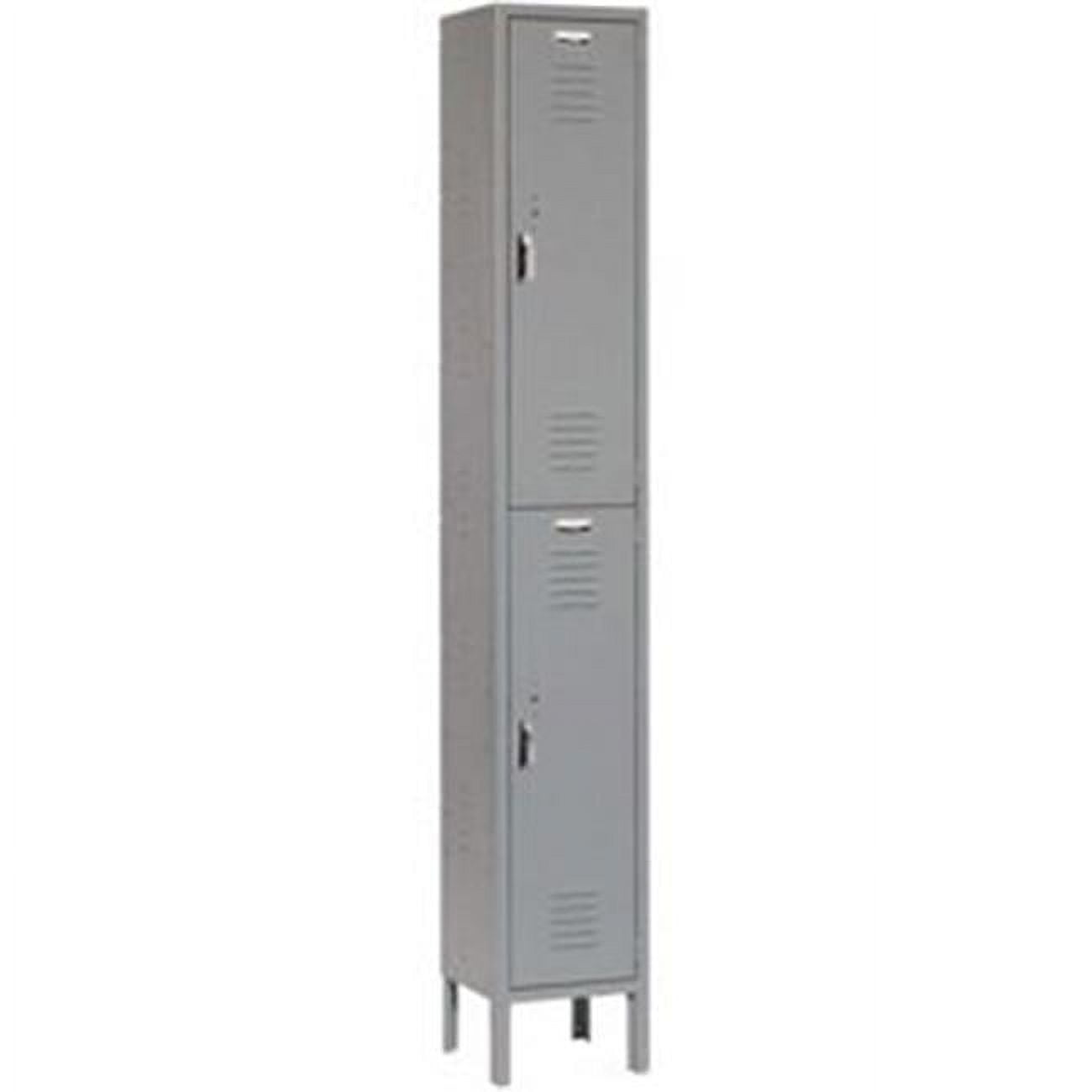 Double Tier Paramount Locker with 2 Door Ready to Assemble - Gray - 12 ...