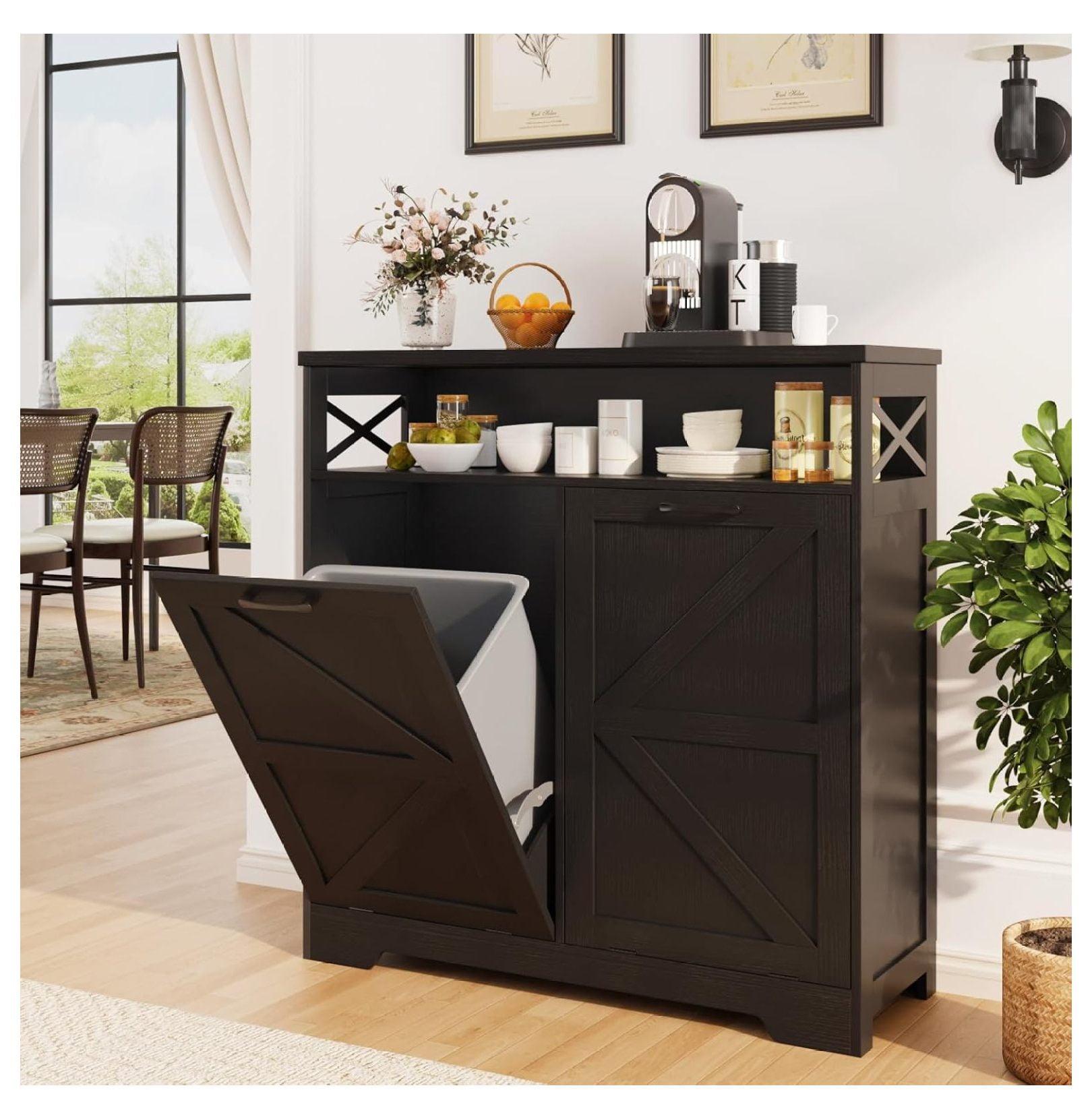 Double Tilt Out Trash Can Cabinet for 13 * 2 Gallon Garbage Can ...