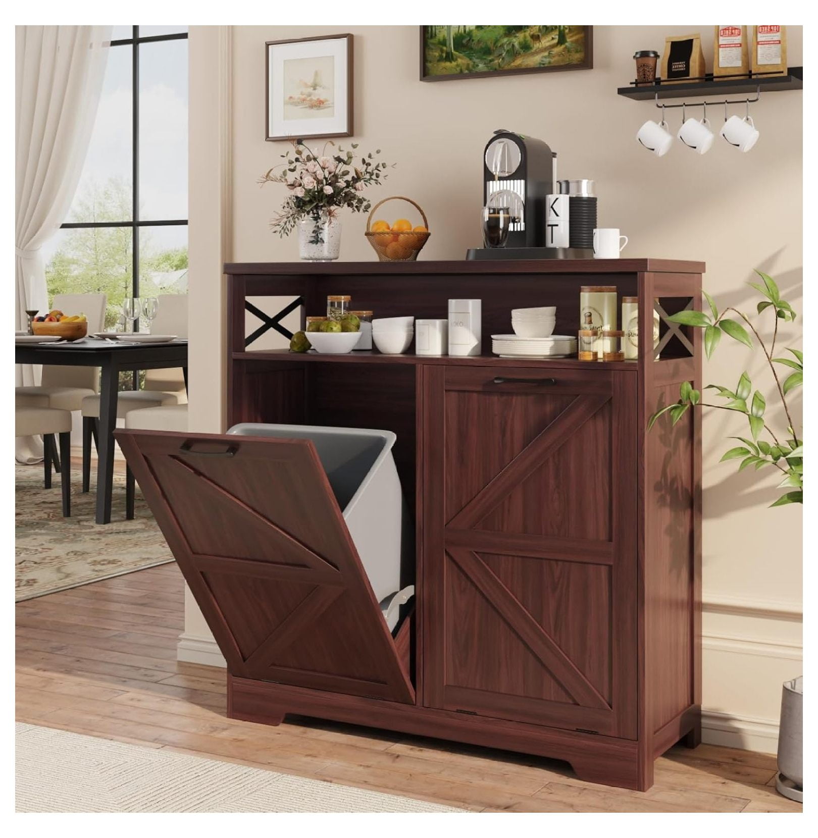 Double Tilt Out Trash Can Cabinet for 13 * 2 Gallon Garbage Can ...