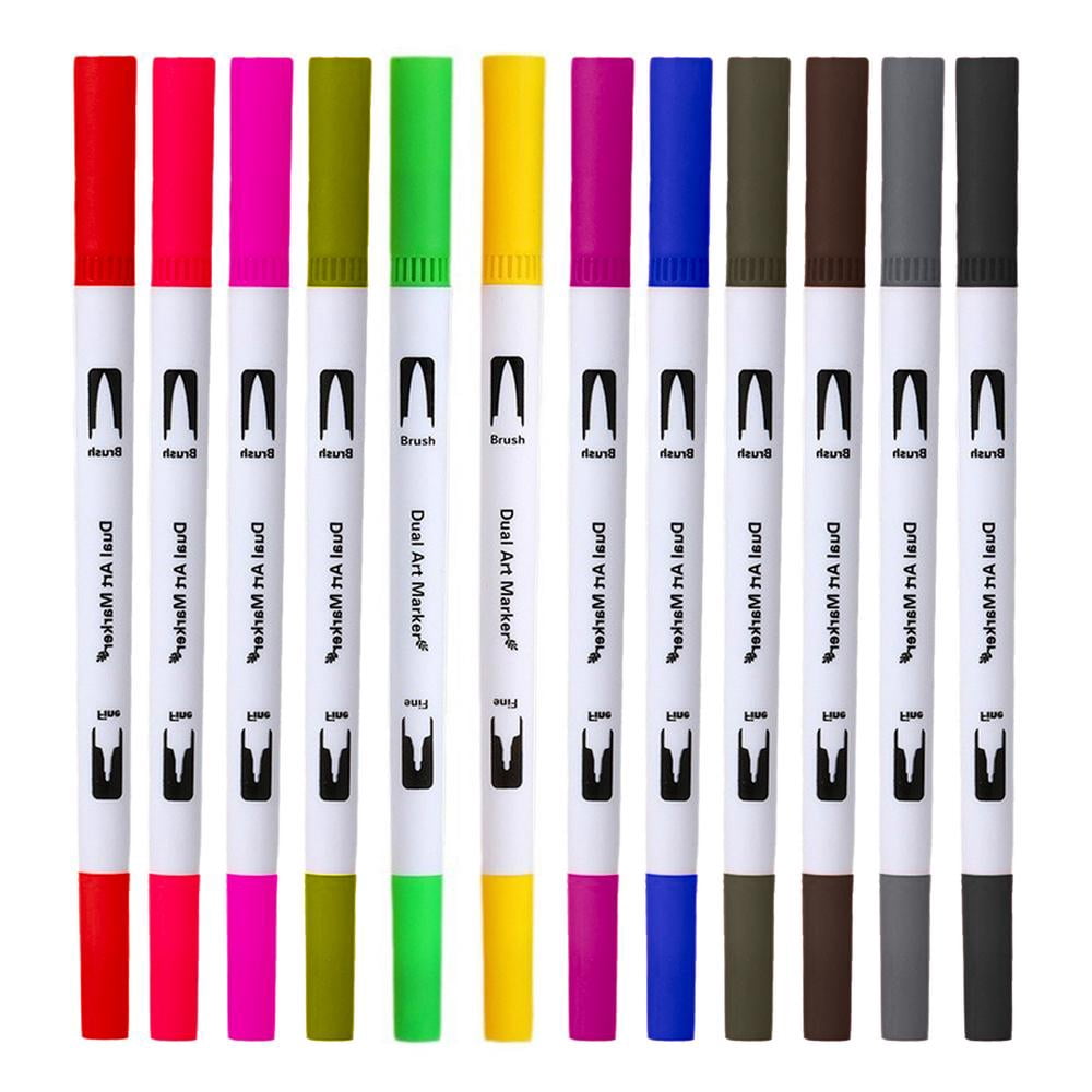 Double Tip Art Markers Washable Fine Point Art Marker Water Based Cards ...