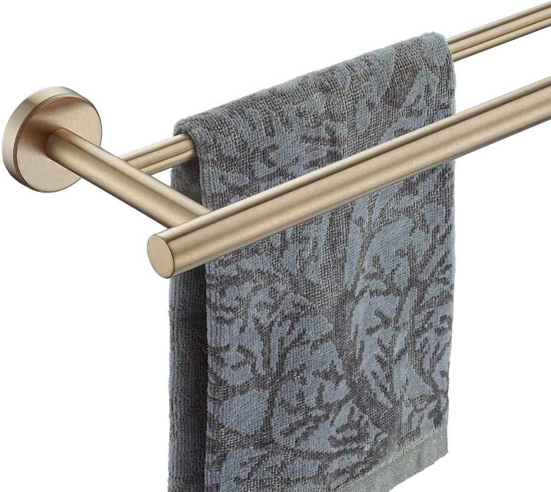 Double Towel Bar Champagne Bronze, 15 Inch 304 Stainless Steel Thicken ...