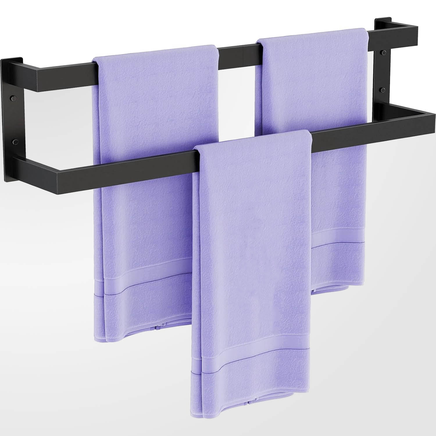 Double Towel Bar, Towel Rack for Bathroom Wall Mounted, Stainless Steel ...