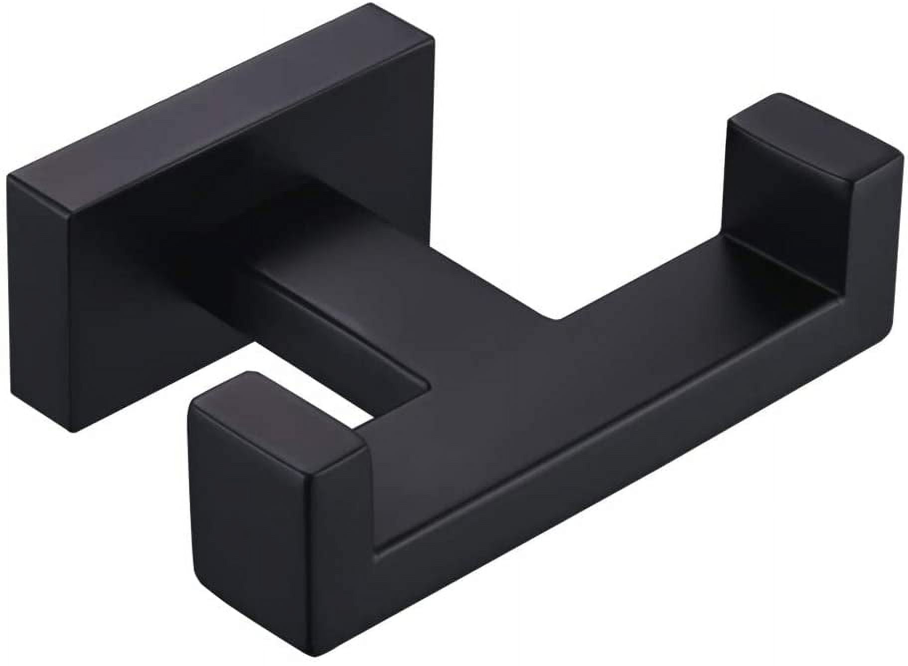 Double Towel Hook Matte Black, Stainless Steel Bathroom Towel Holder ...