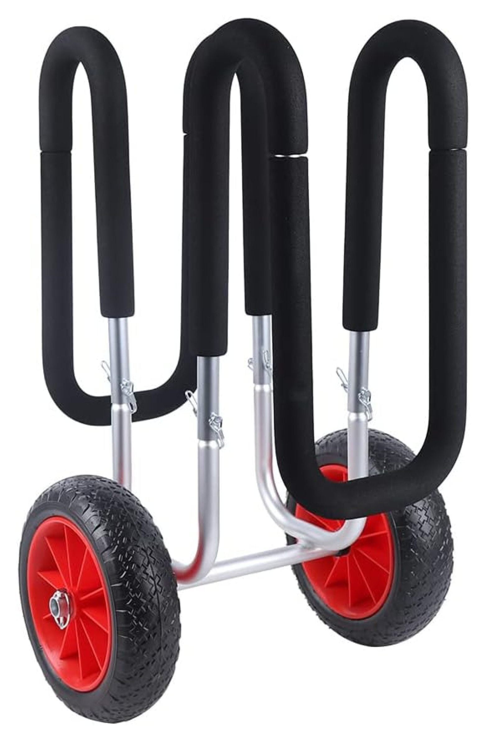 Double Transport Cart with Airless Wheels Sand Trolley for 2 Stand Up ...