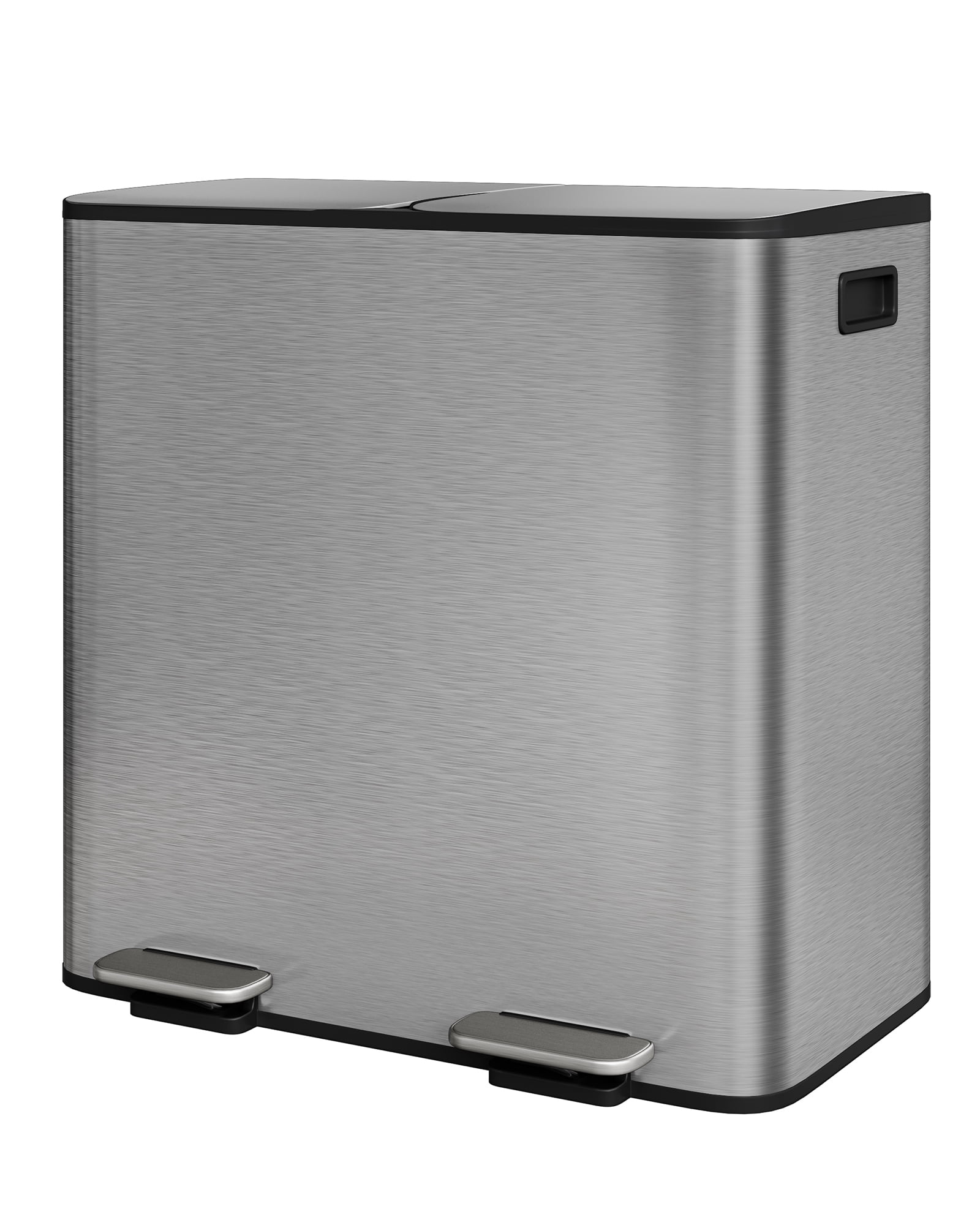 Double Trash Can with Lid, 2 x 8 Gal/ 2 x 10.5 Gal Step-On Kitchen ...
