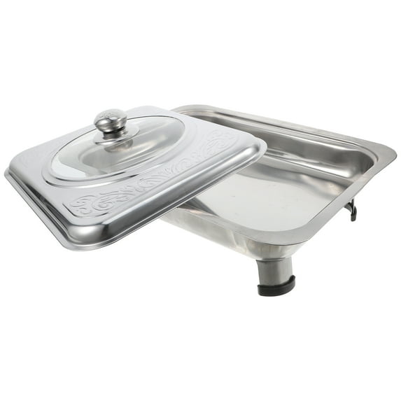 GOOHOCHY Buffet Server Dish Stainless Steel Rectangular Canteen Basin ...