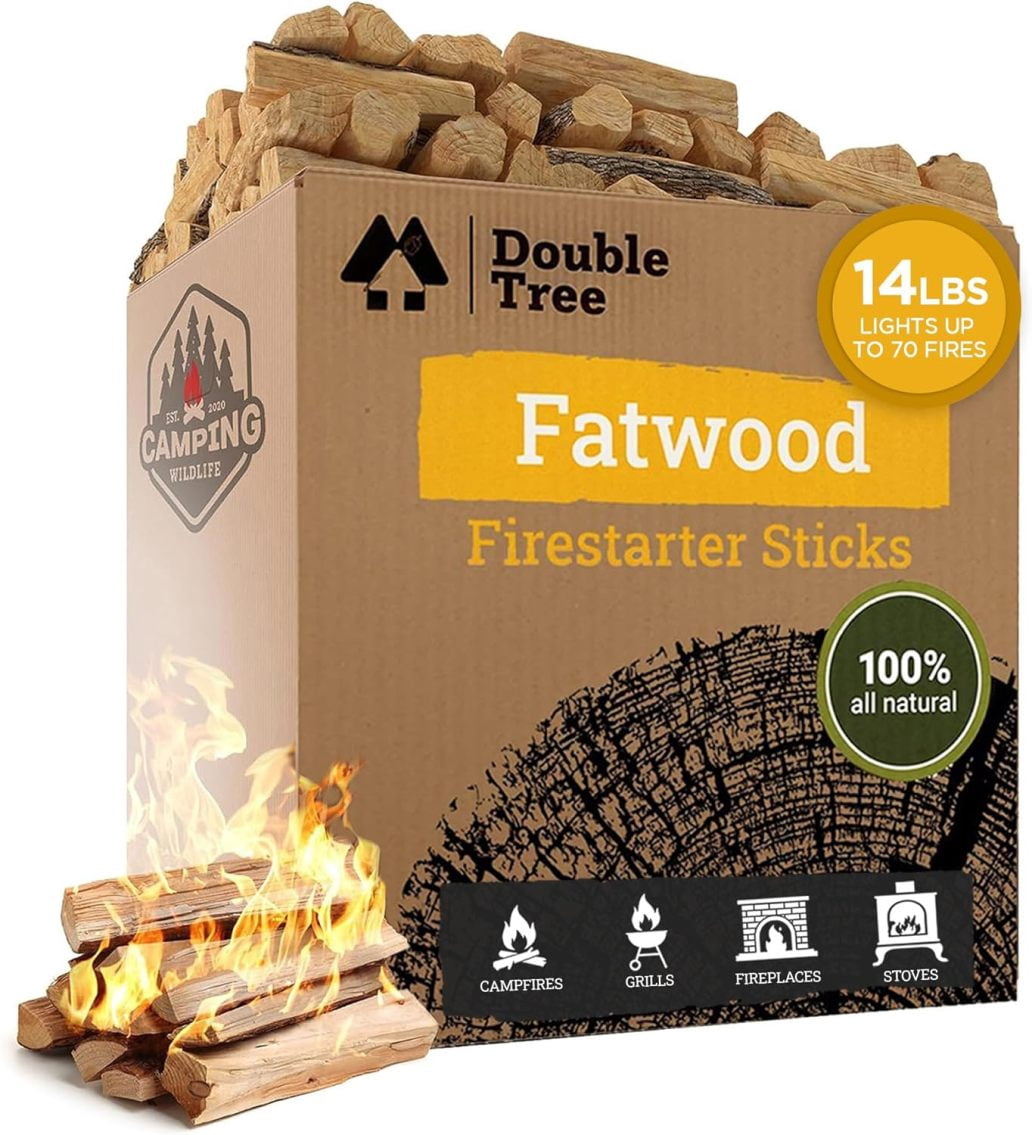 Double Tree Fatwood Fire Starter Sticks - Organic Resin Rich Premium ...