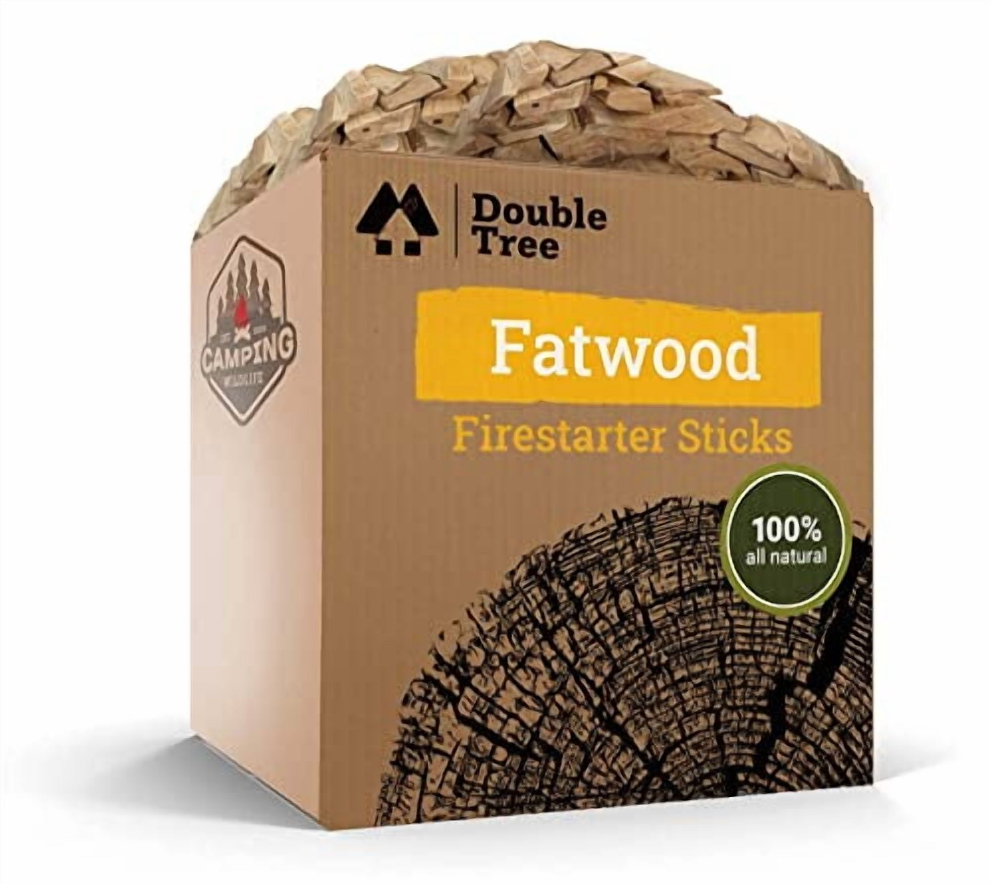 Double Tree Fatwood Fire Starter Sticks - Organic Resin Rich Premium – Fire starter for Wood ...