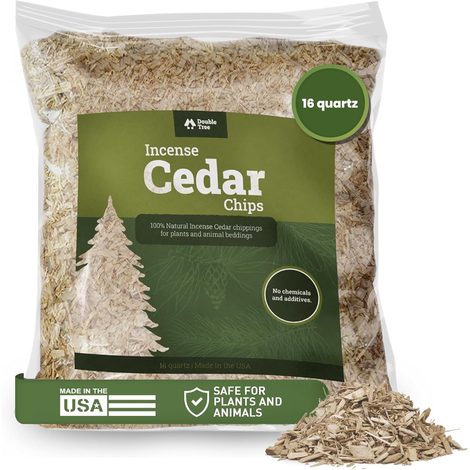 Double Tree Incense Cedar Wood Chips for Potting House Plants ...