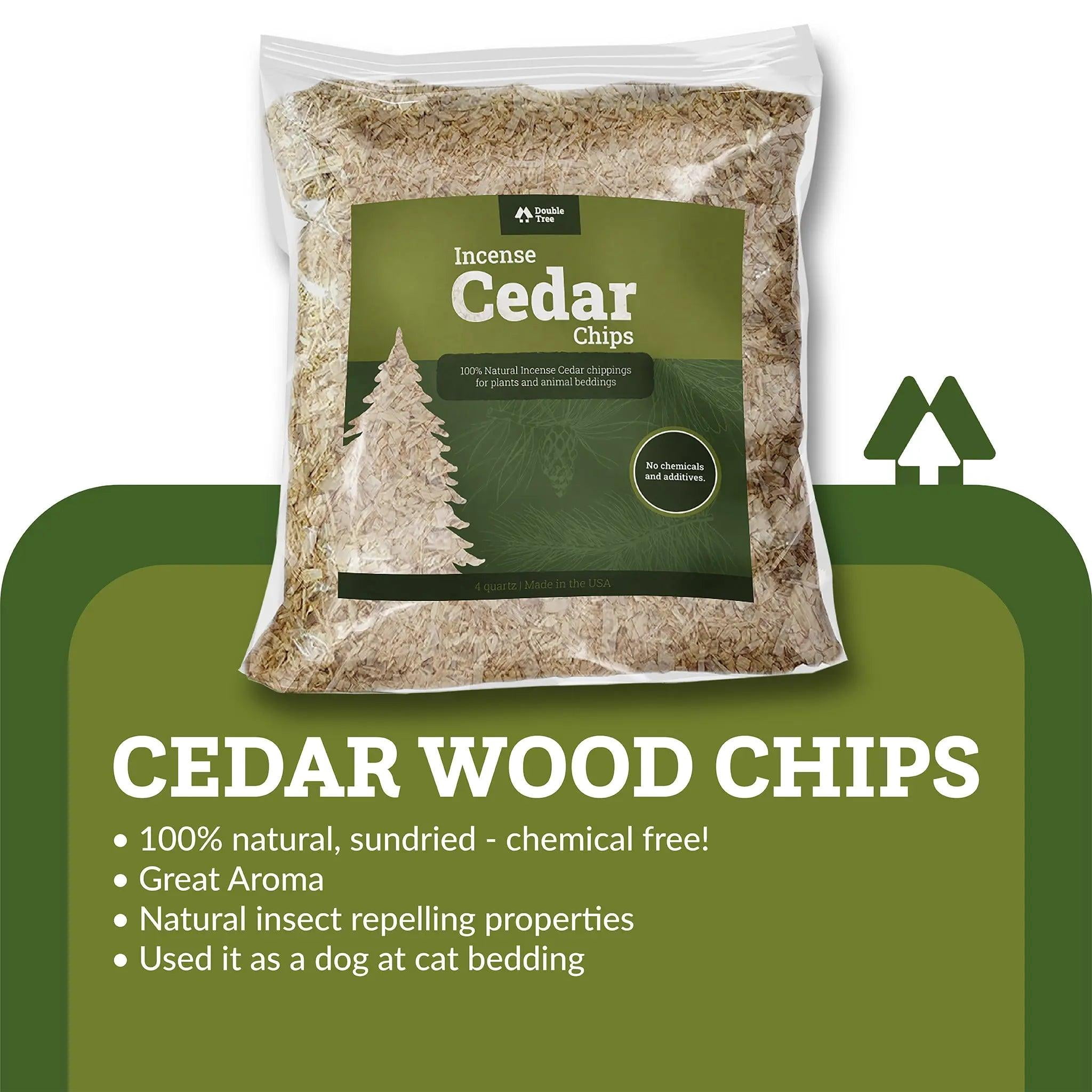 Double Tree Incense Cedar Wood Chips for Potting House Plants ...