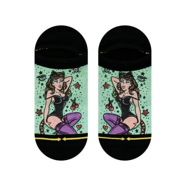 No Time To Waste No Show Socks With Art By Jimbo Phillips - Walmart.com