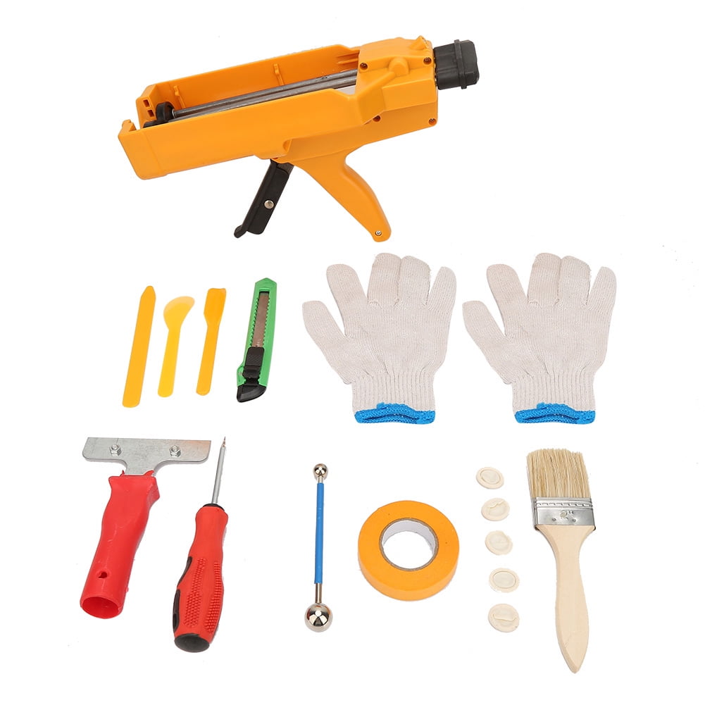 Double Tube Glue Gun, Seam Scraper, Grout Balls for Precise Tile ...