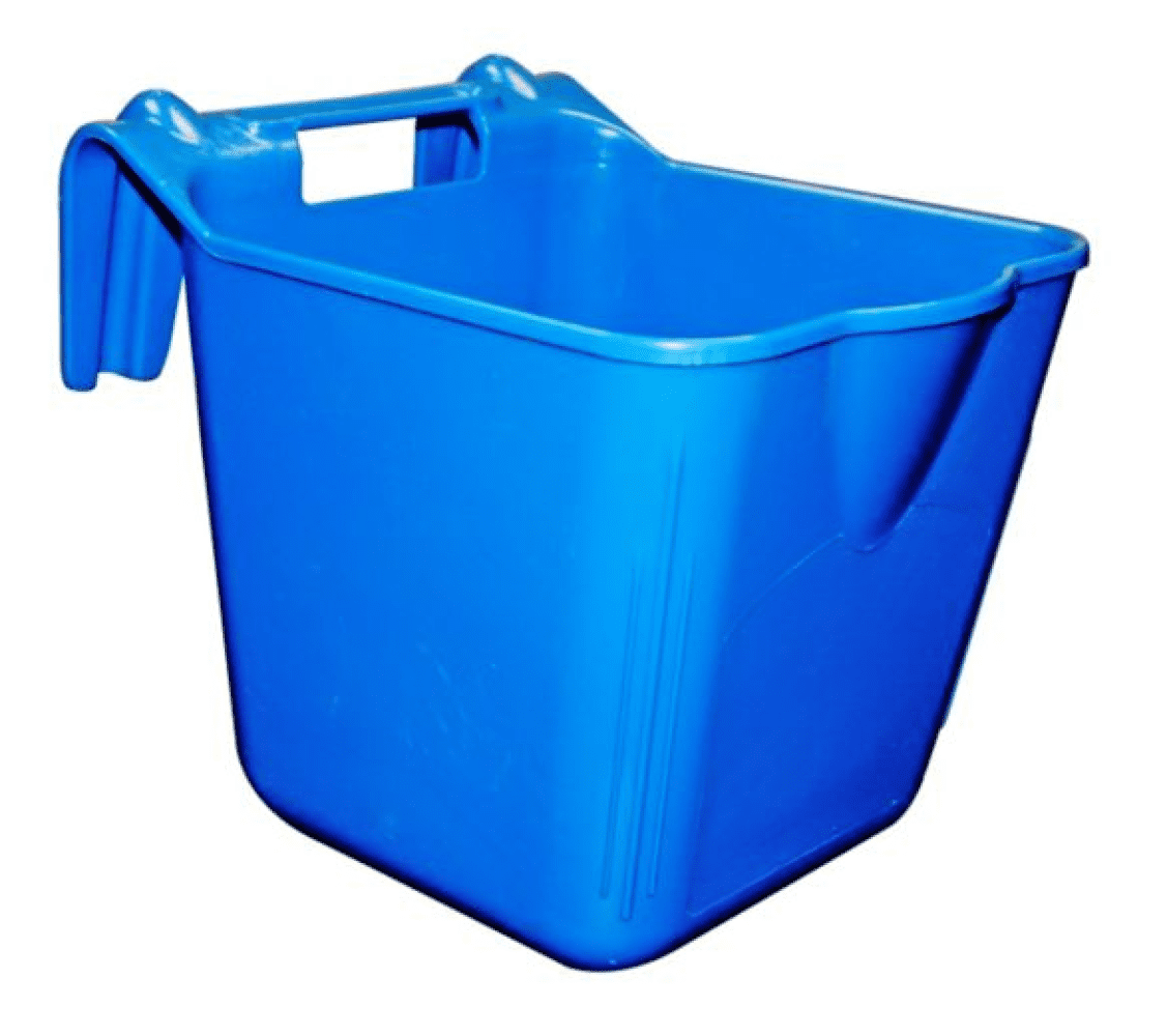 Double-Tuf Large 3.5 gal. Portable Hook'n Feed Bucket for Horses and ...