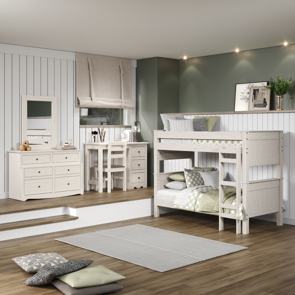 Double Twin Stackable Post Bunk Bed - Walmart.com