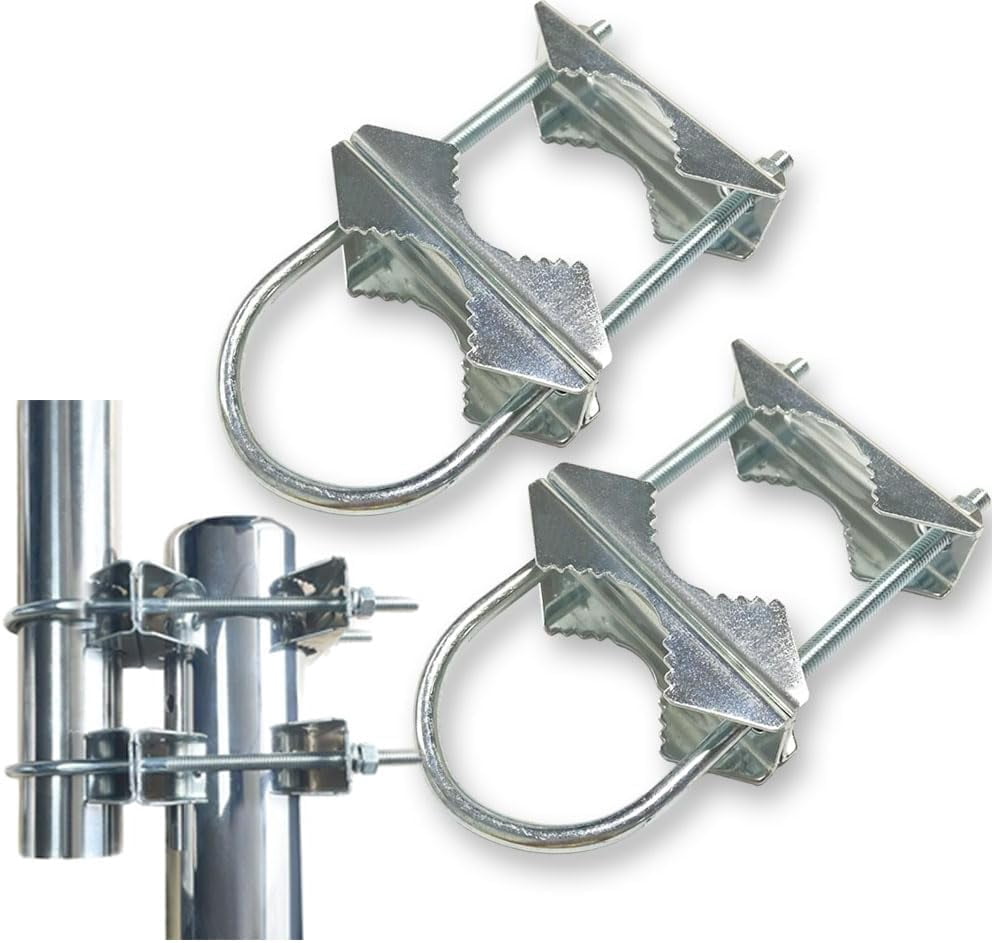 Double U-Bolt Clamp Bracket for Starlink Antenna Mount Pole Adapter Rv ...