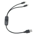 Double USB C Cable Double Ended USB to USB C Splitter Charging Cable 2 ...