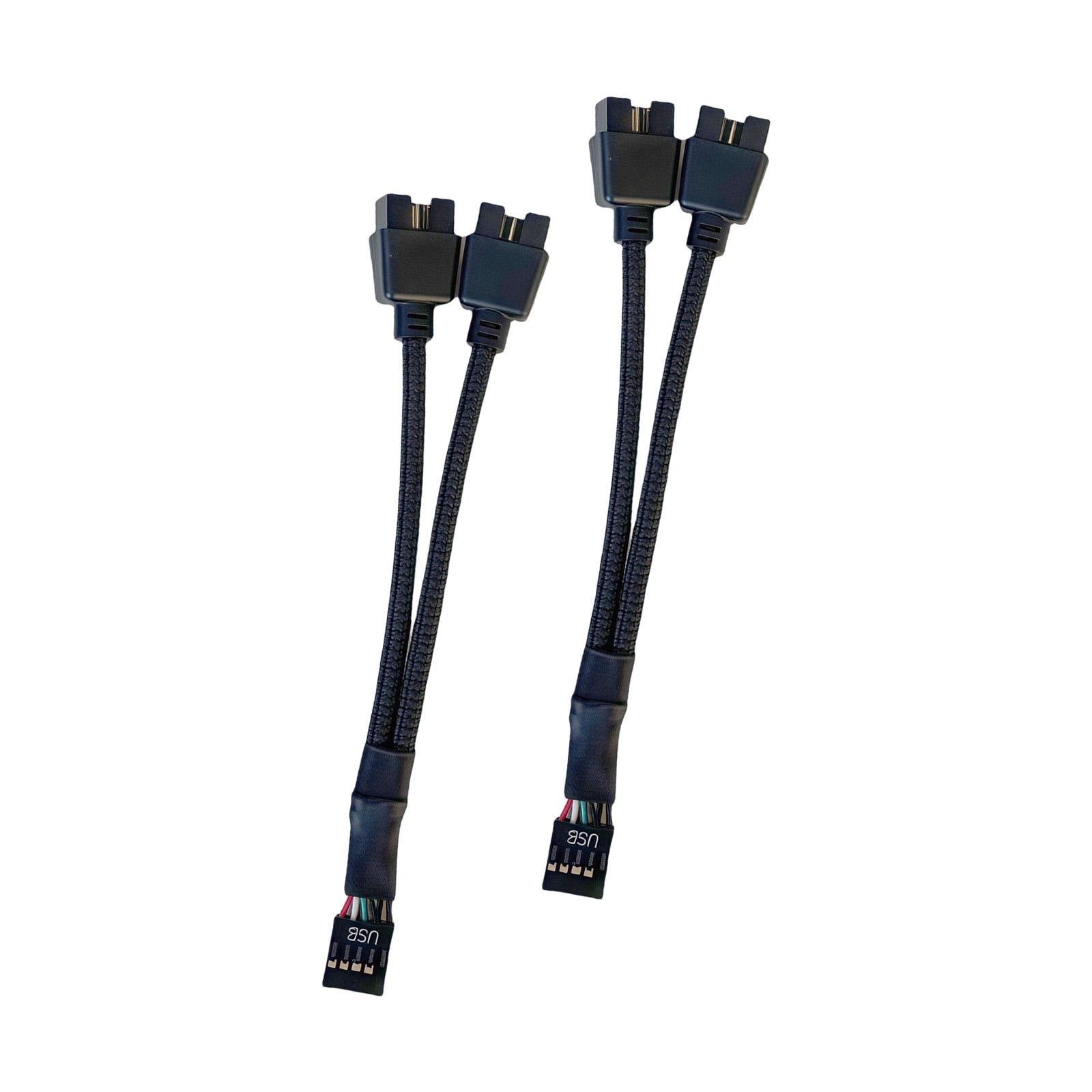 Double USB2.0 9Pin Adapter Braided Shielded Cable For Computer ...