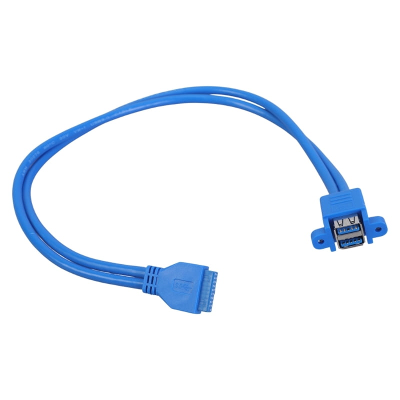 Double USB3.0 A Female 2 Port To USB3.0 20Pin Female Motherboard Mount ...