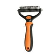 Double Undercoat Rake Dematting Comb for Dog and Cat Grooming Shedding ...