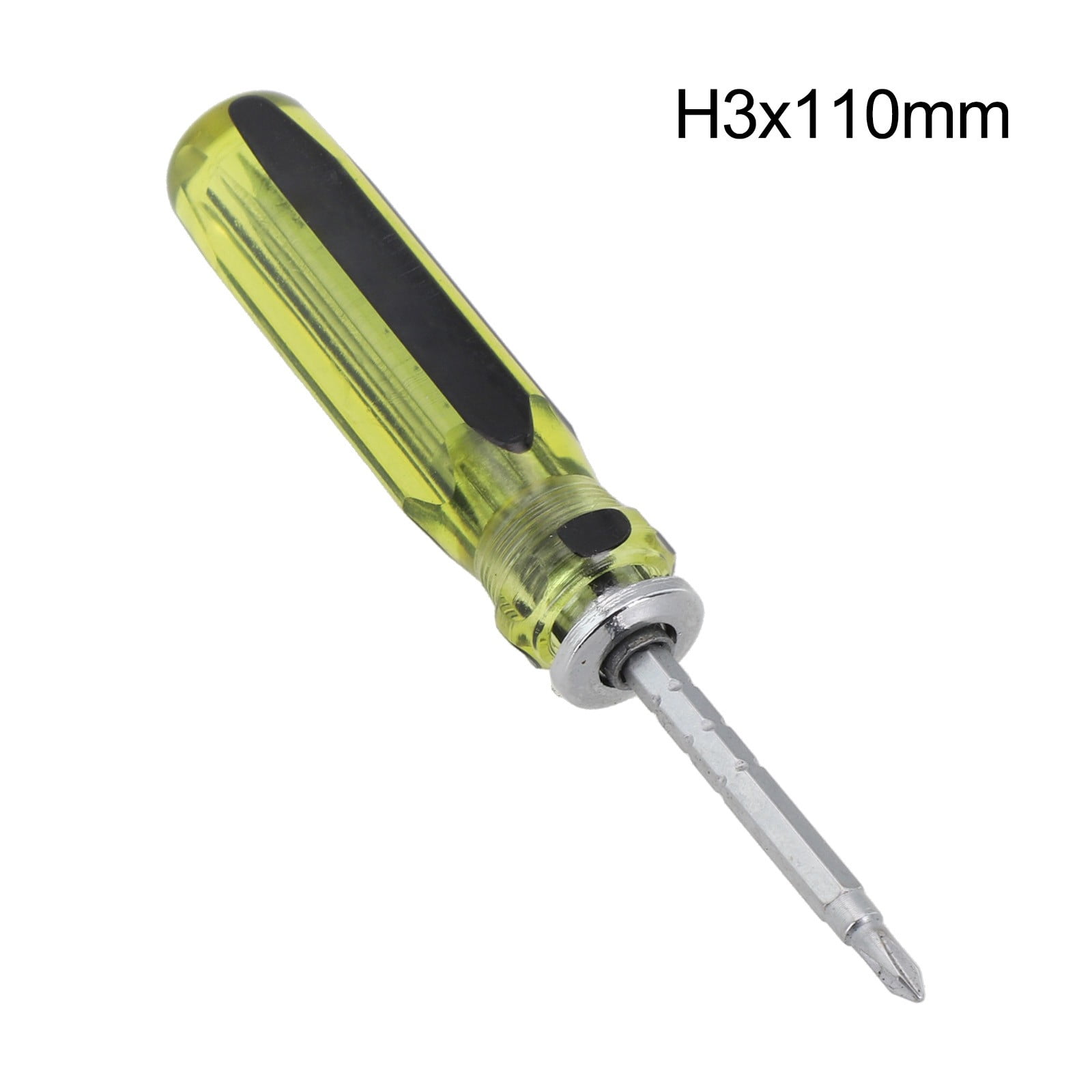 Double-Use Slotted Cross Screwdriver Removable Adjustable Chrome ...