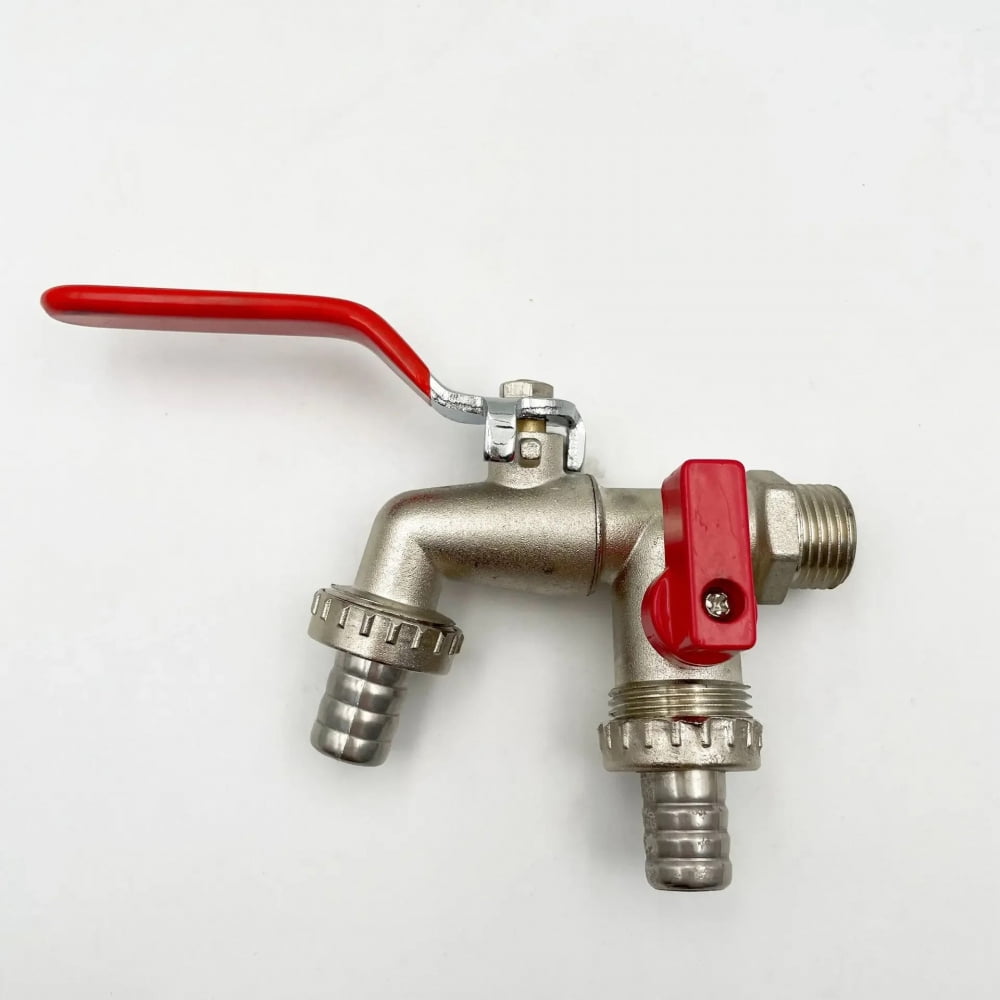Double Valve Faucet 2-in-1 Outdoor Garden Faucet Anti-freeze Water Tap ...