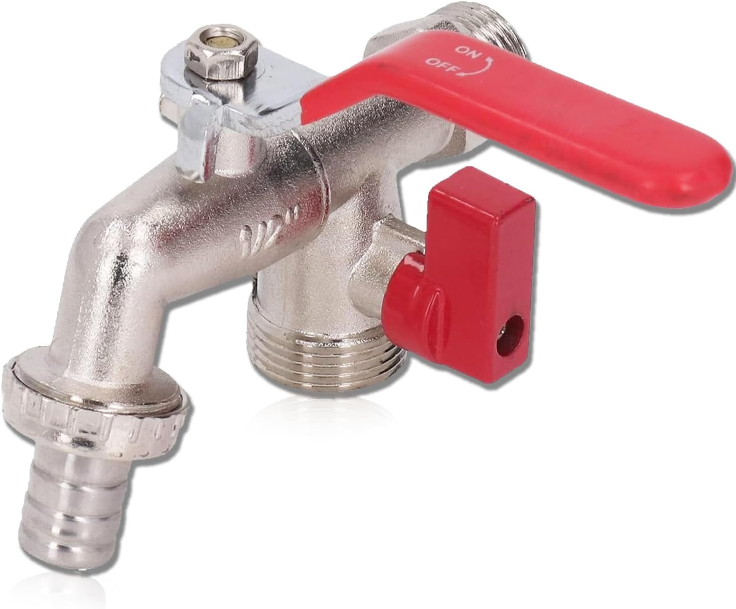 Double Valve Faucet Water Hose Outlet Zinc Ball Hose Valve For Gardens ...