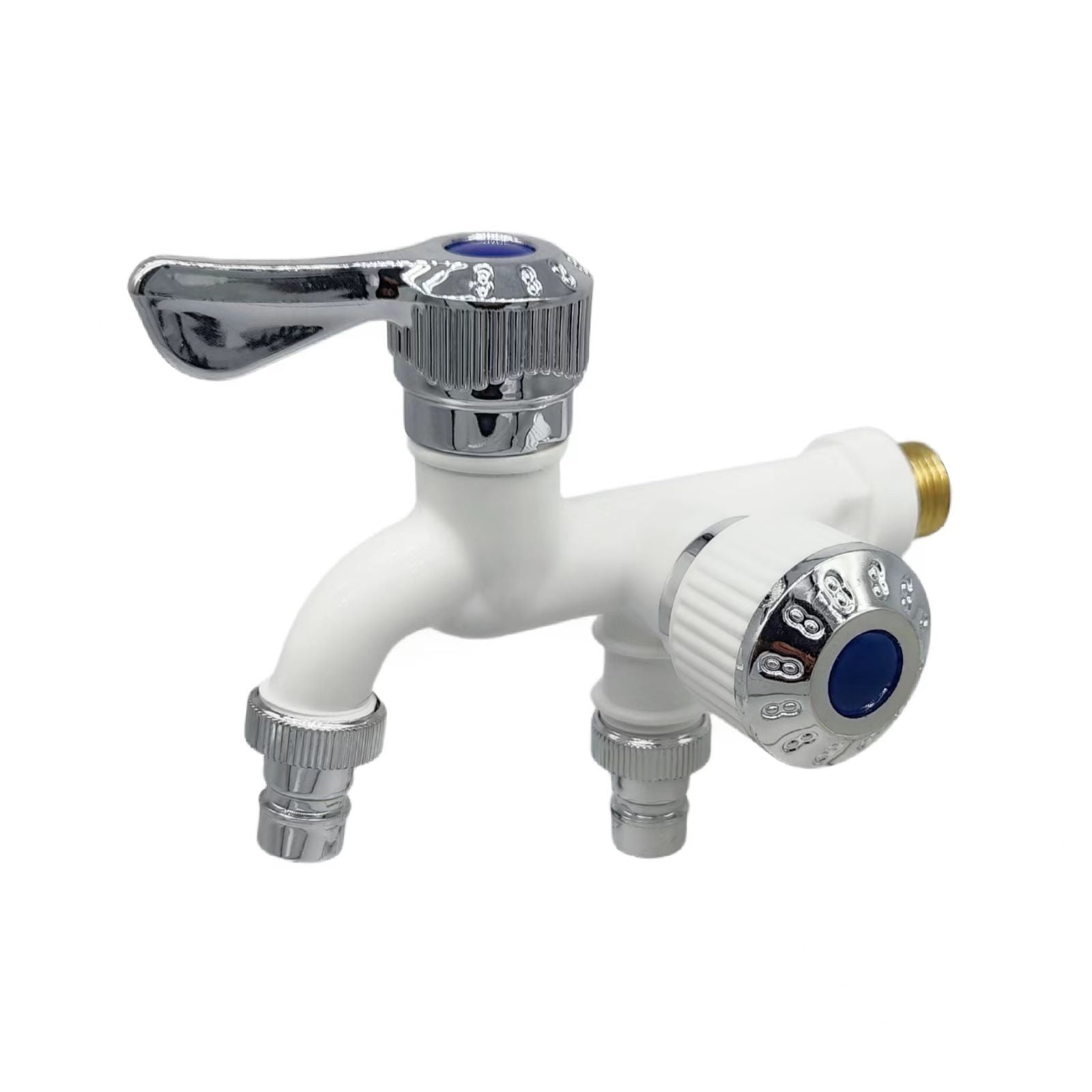 Double-Valve Water Tap Double External Control Brass Faucet For Home ...
