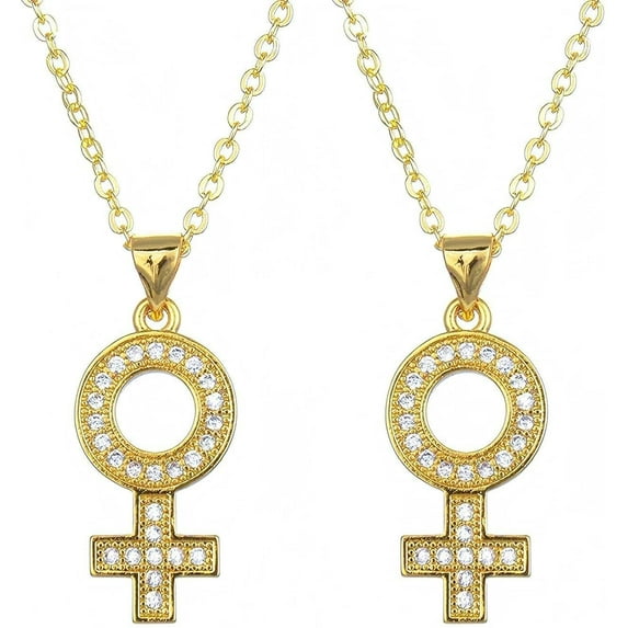 Double Venus Necklace for Women Non Tarnish Dainty Gold Silver Chain ...