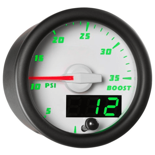 Double Vision 35 PSI Turbo Boost Gauge Kit - Includes Electronic ...