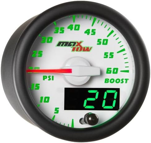 Double Vision 60 PSI Turbo Boost Gauge Kit - Includes Electronic ...
