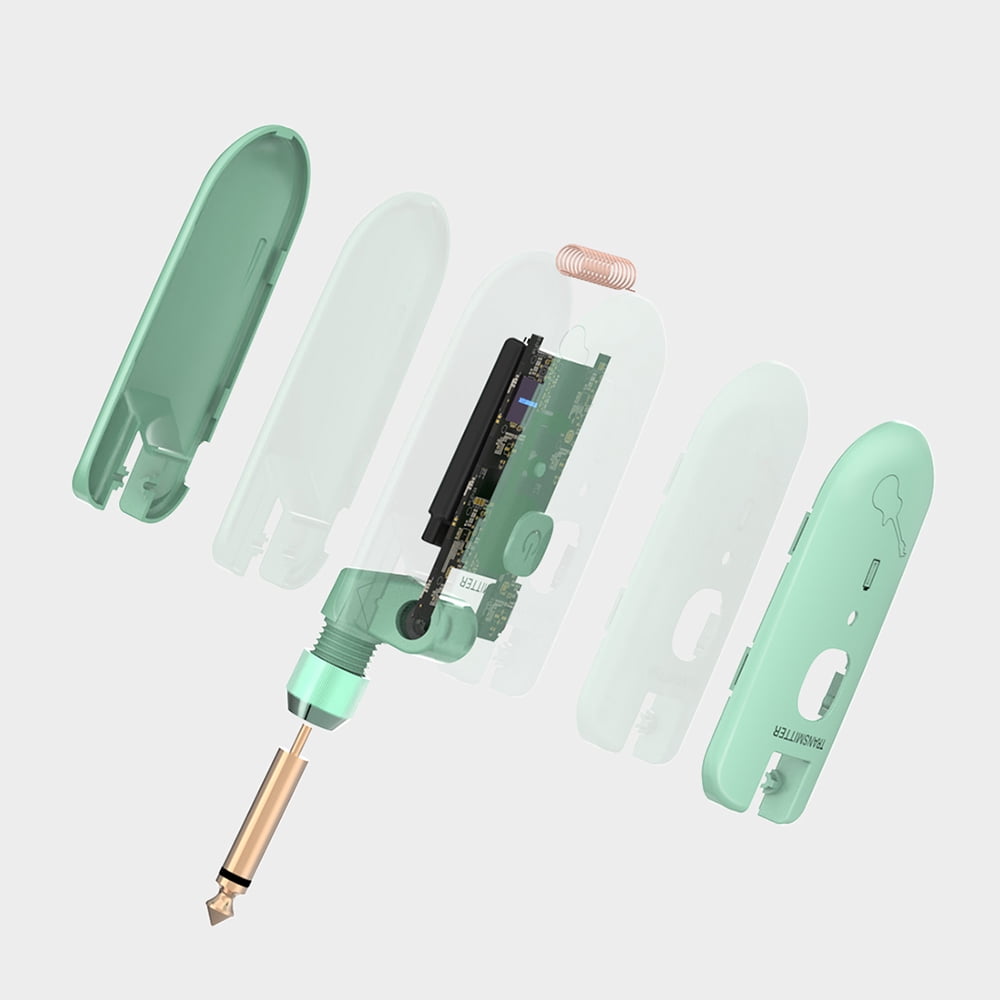 Double W3 Portable UHF Wireless Guitar Transmitter and Receiver Set ...