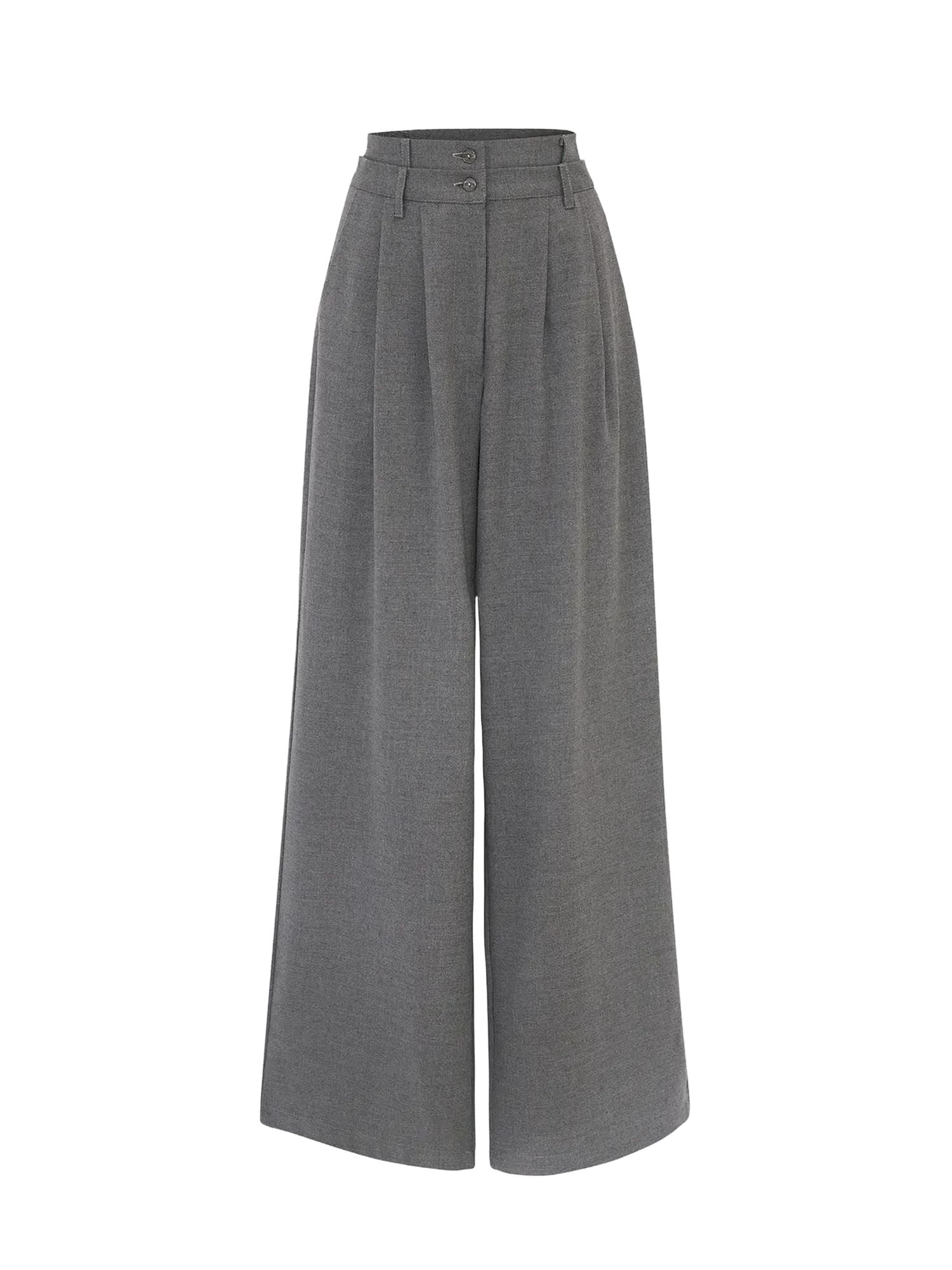 Double Waisted Wide Leg Pants - Walmart.com
