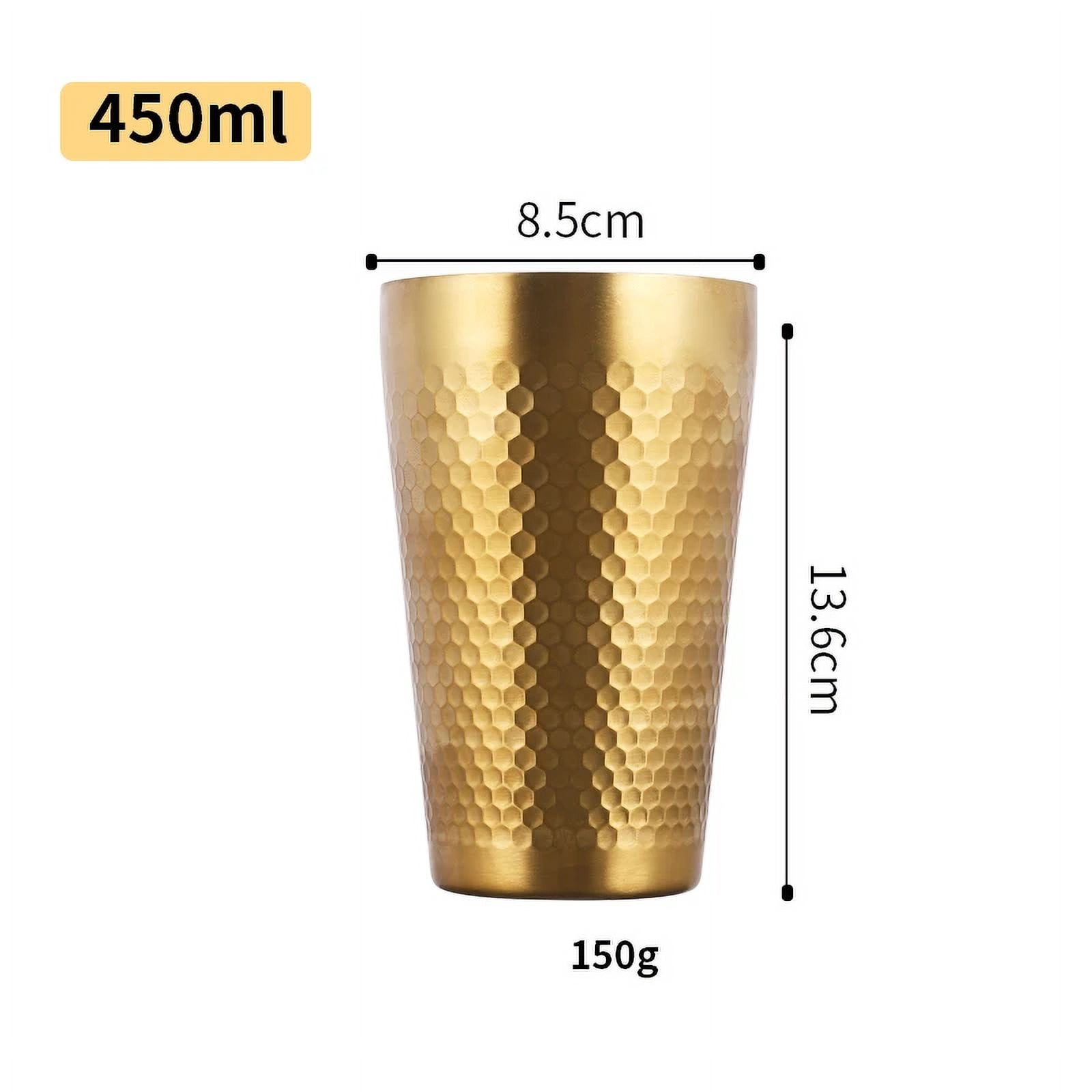 Double-Wall 304 Stainless Steel Mug Hammer Diamond Texture Coffee ...