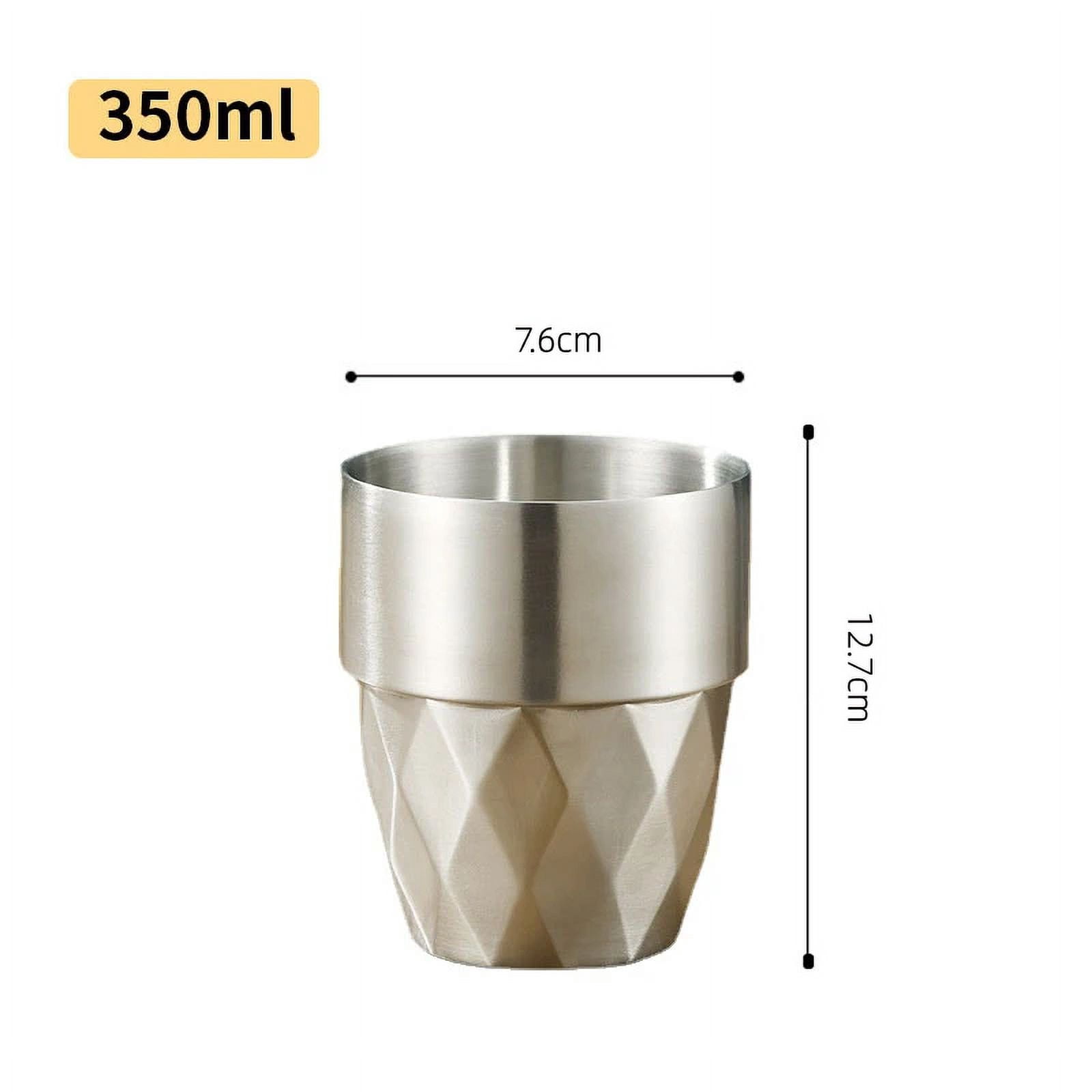 Double-Wall 304 Stainless Steel Mug Hammer Diamond Texture Coffee ...