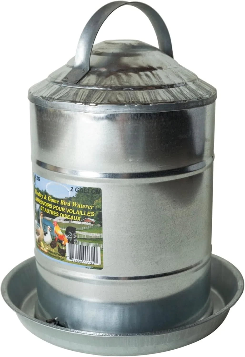 Double Wall Cone Top Galvanized Metal Automatic Poultry Fountain ...