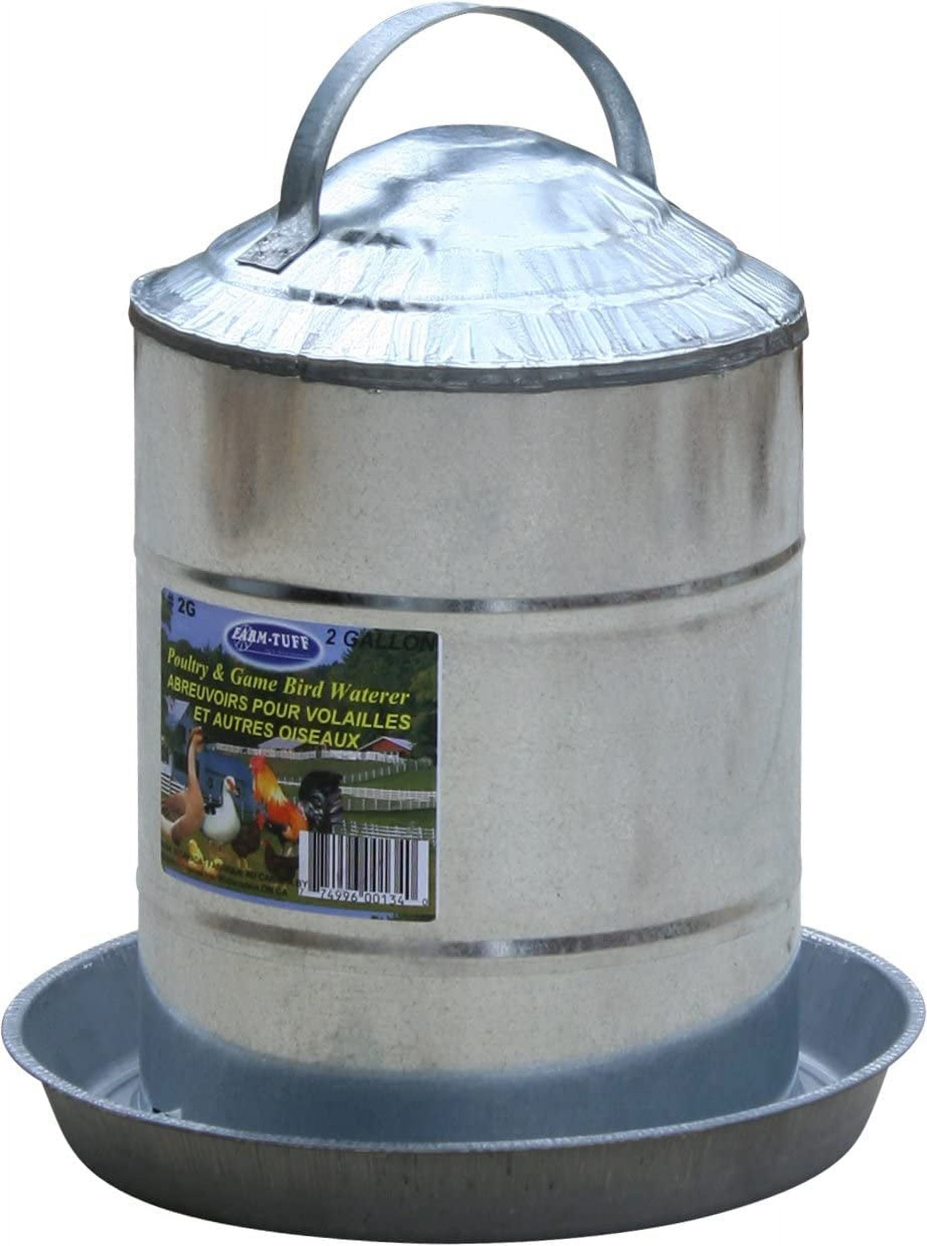 Double Wall Cone Top Galvanized Metal Automatic Poultry Fountain ...