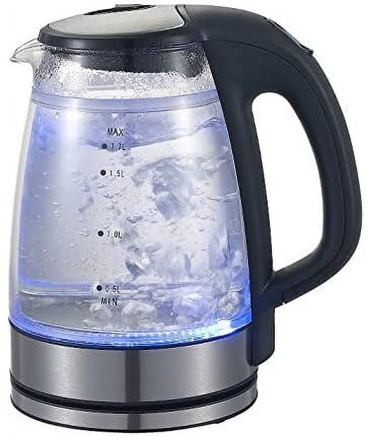 Double Wall Cordless Glass Kettle (1.7L) - Walmart.com