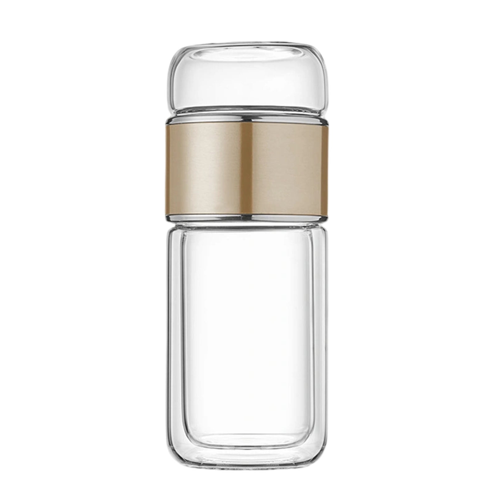 Double Wall Glass Bottle, Tea Infuser, Double Layer Thickened, Portable ...