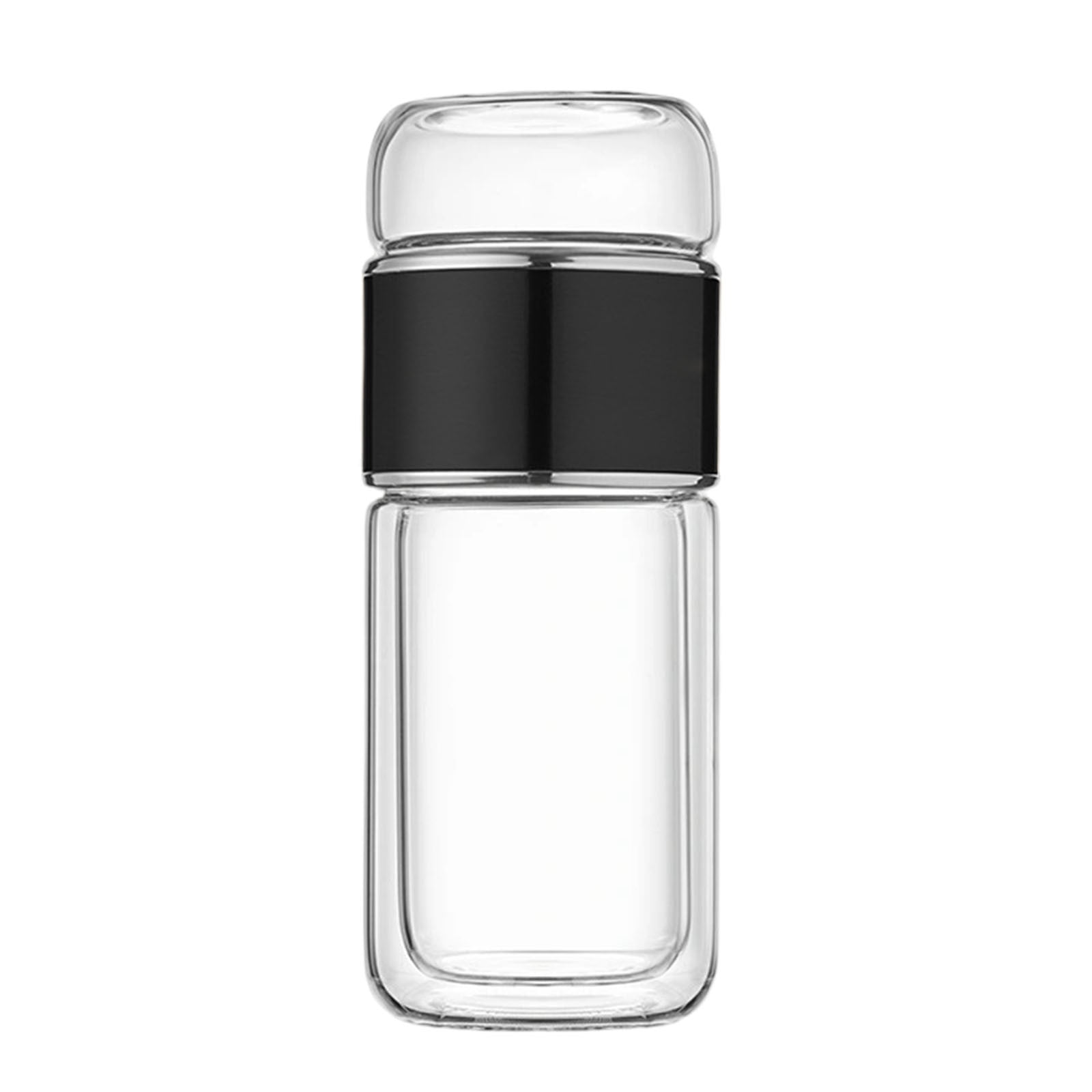 Double Wall Glass Bottle, Tea Infuser, Double Walled, Heat Insulated ...