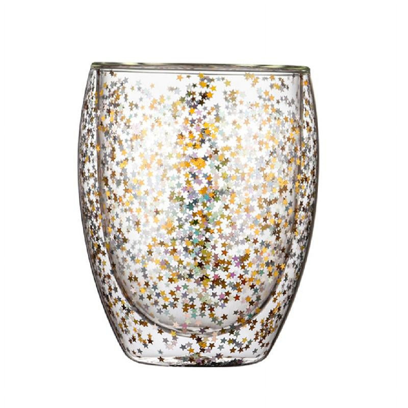 Double Wall Glass Cup Fancy Star Insulated Glass Coffee Mug Milk Cup ...