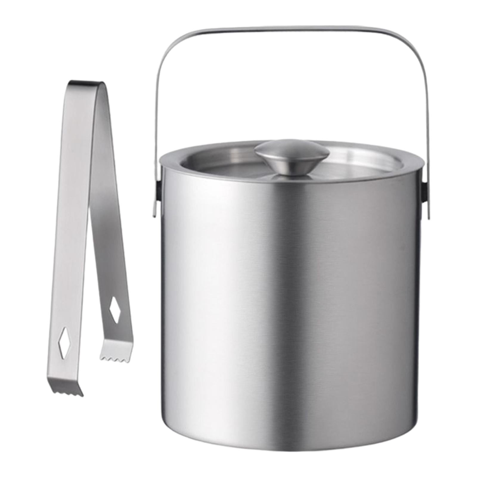 Double Wall Iced Bucket Stainless Steel Insulated Ice Bucket for ...